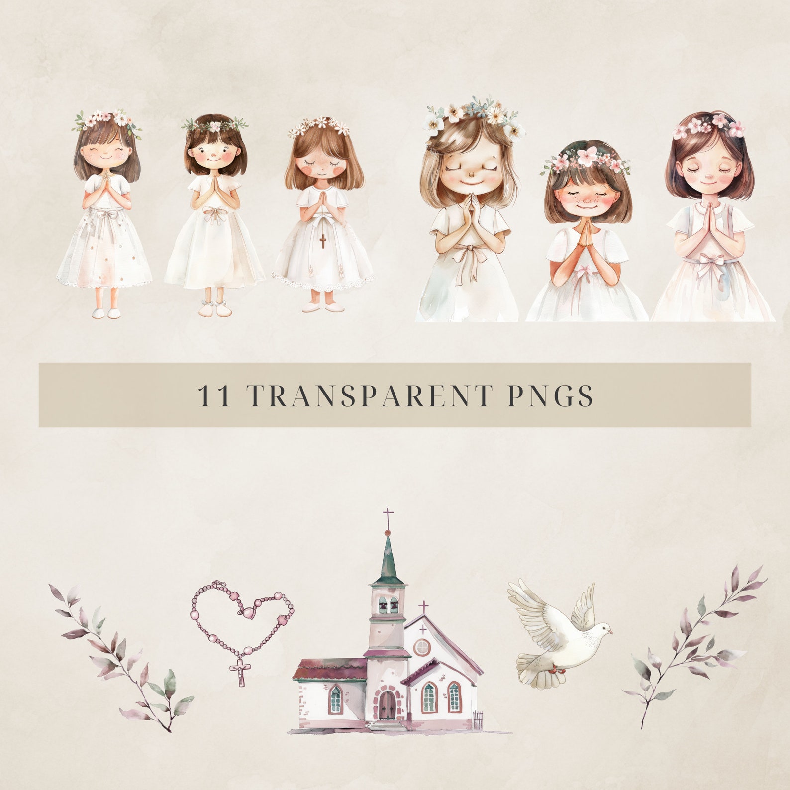 1st Communion, First Communion Clipart, Holy Communion, Praying Girl ...