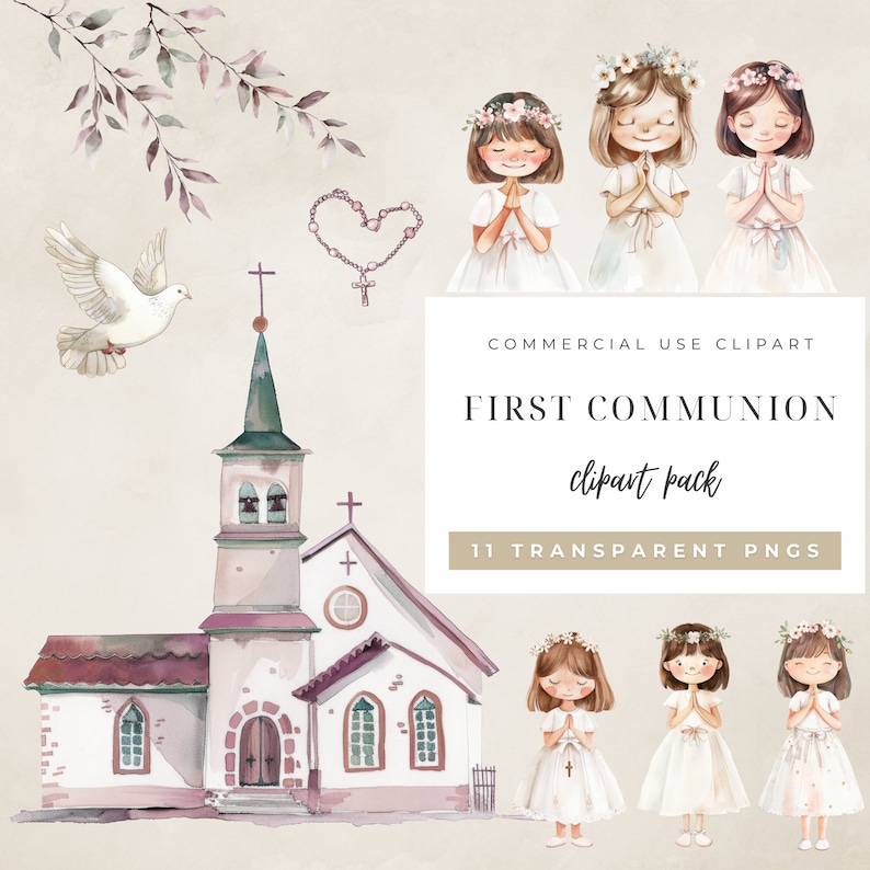 1st Communion, First Communion Clipart, Holy Communion, Praying Girl ...