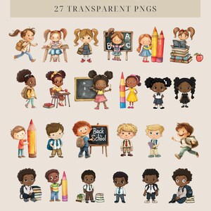Adorable School Kids Clipart Bundle | School Clipart Set | Back to ...