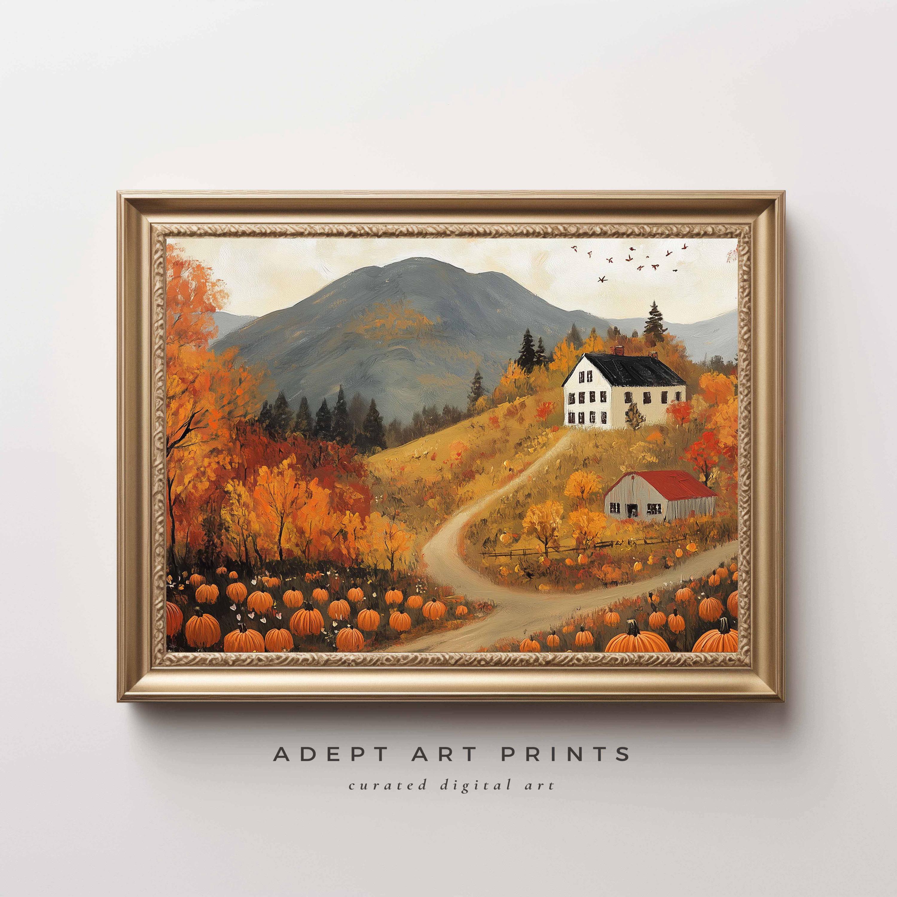 Autumn Folk Art Wallpaper