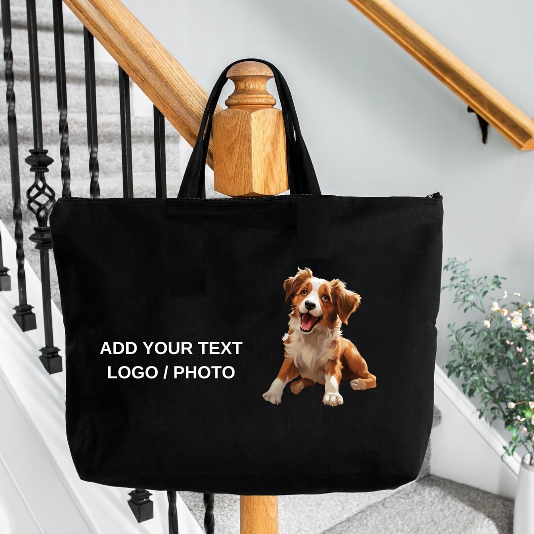 Custom Dog Tote Bag, Personalized Dog Bag, Dog Bag Carrier, Dog Bag ...