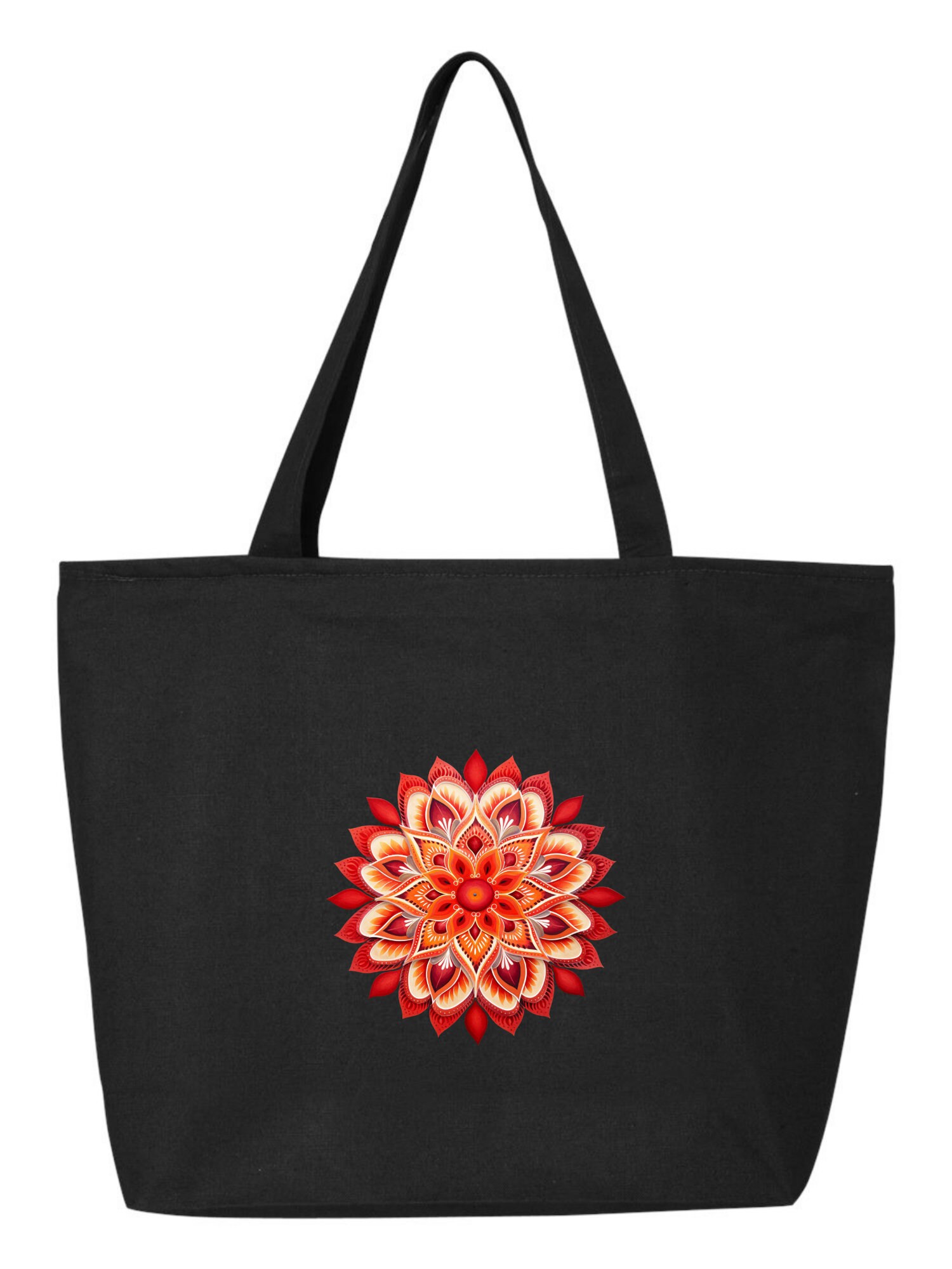 Mandala Graphic Tote Bag, Mandala Bag, Cute Mandala Tote Bag, Flower ...