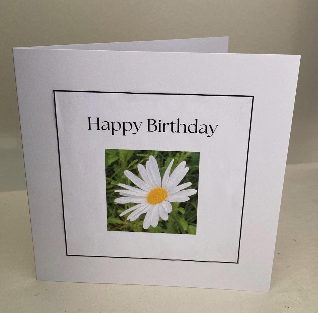 Flower Happy Birthday Card - Etsy