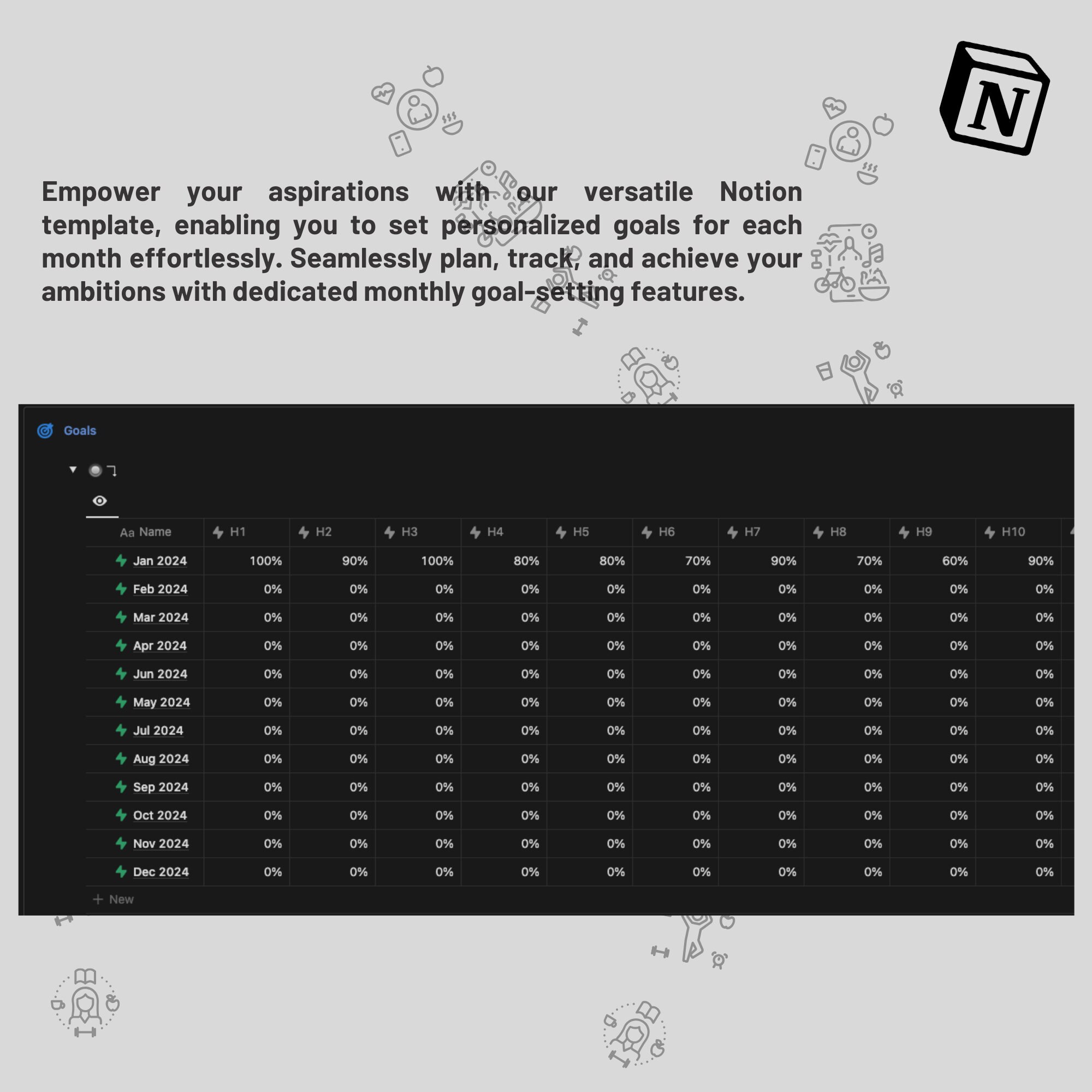 Ultimate Notion Habit Tracker 20 Template Dark Theme Etsy 
