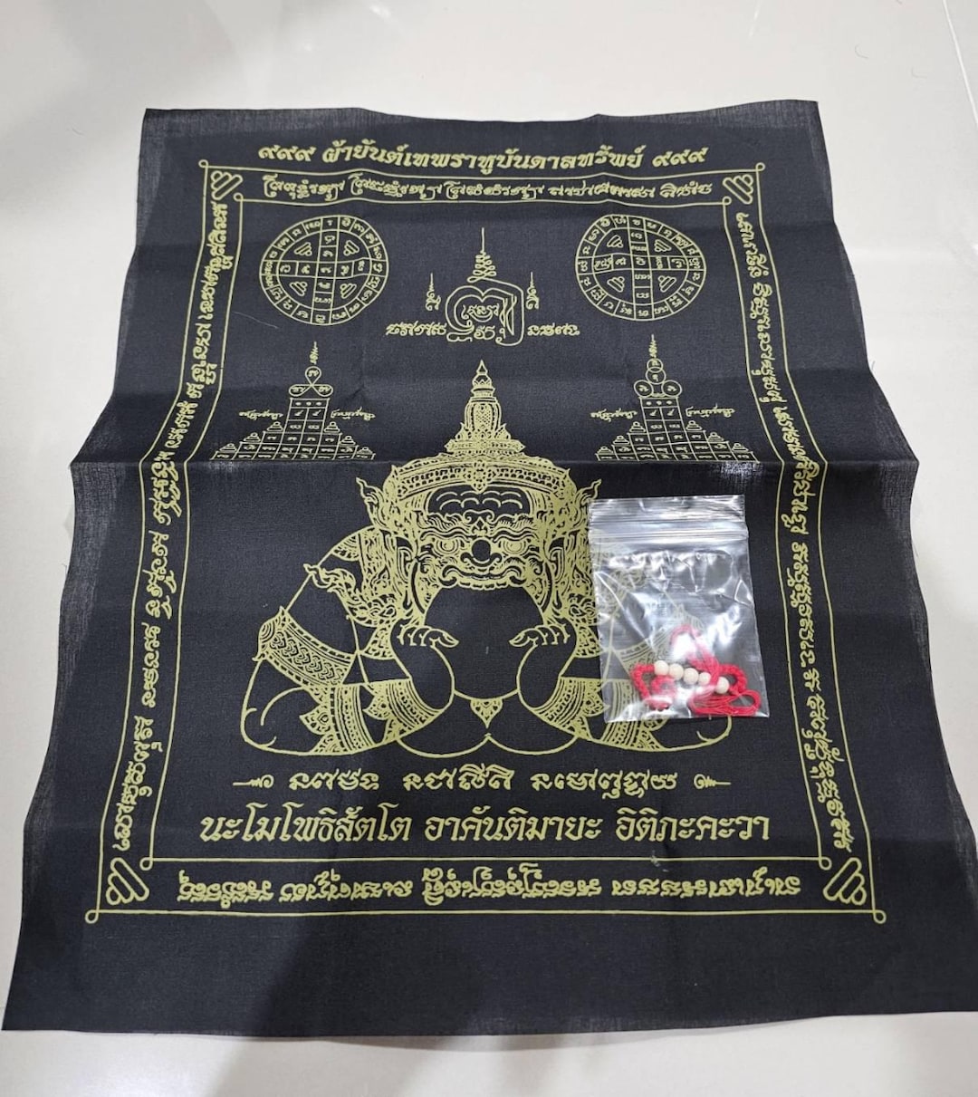 Thai Amulet Cloth: Rahu Om Jun Moon Talisman for Protection & Fortune ...