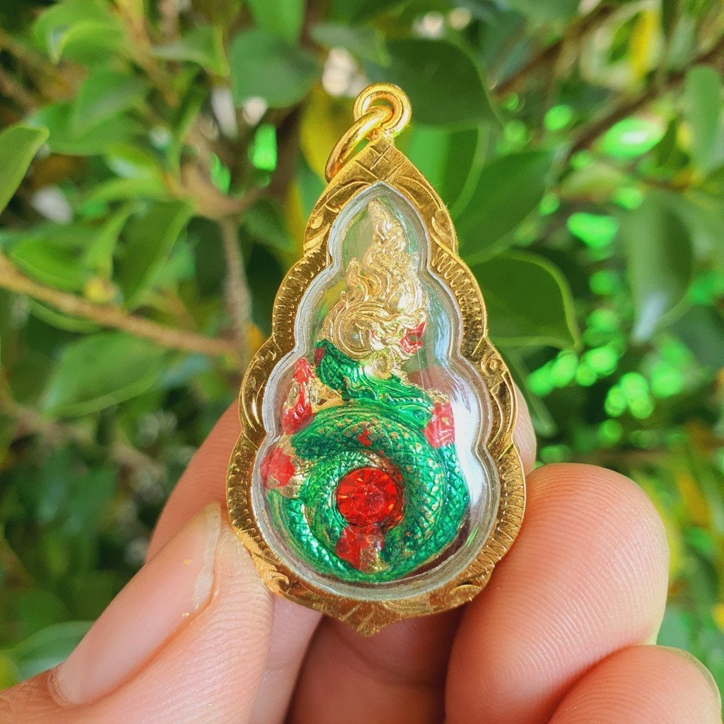 New Naga Eye Gem Phaya Nak Snake Pendant Love Attraction Thai Appeal ...