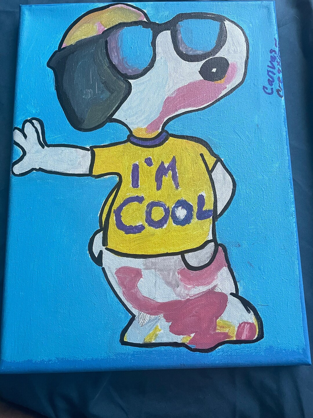 Cartoon Acrylic Painting - Etsy