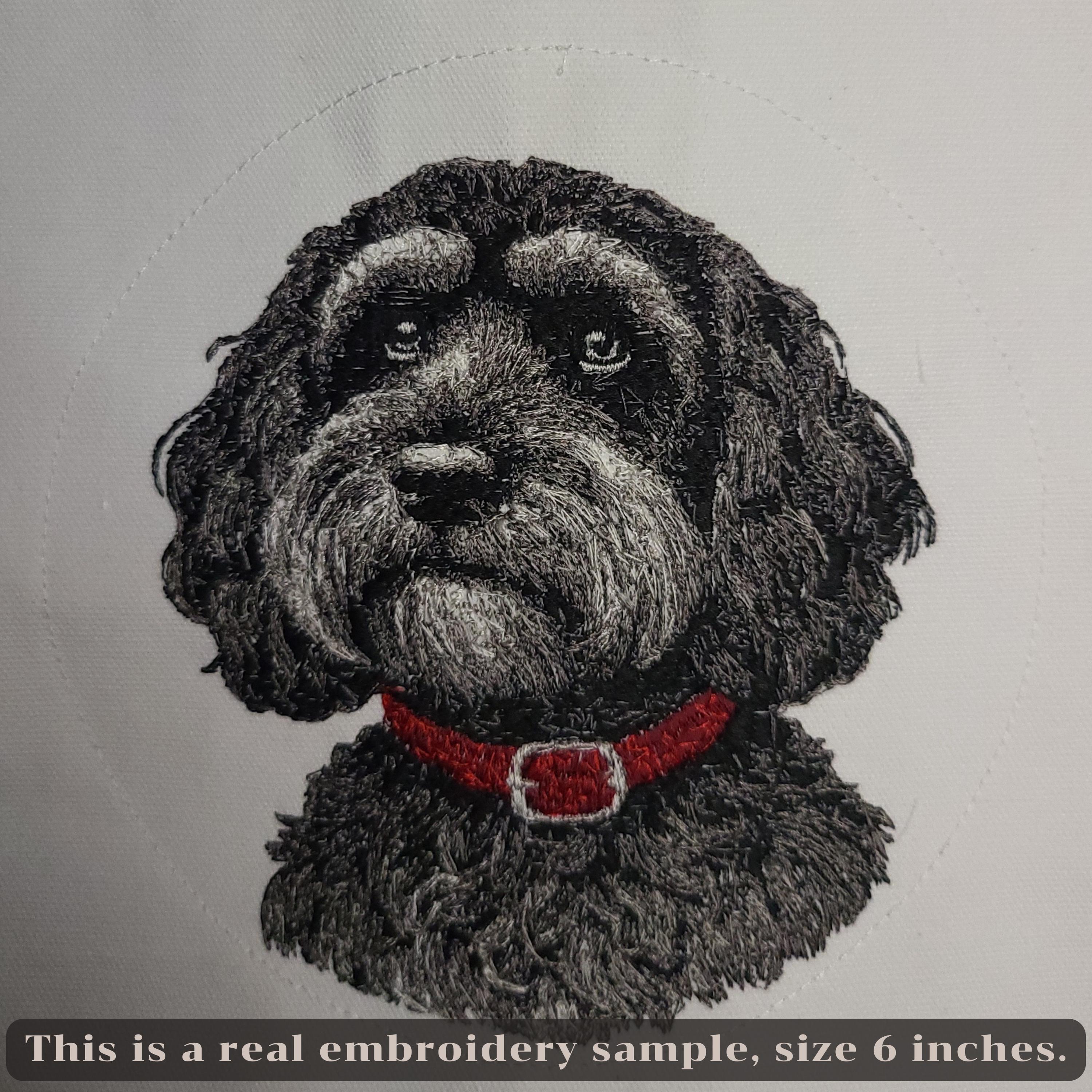 Cockapoo Dog Machine Embroidery Design: 5 Sizes (instant Download) - Etsy
