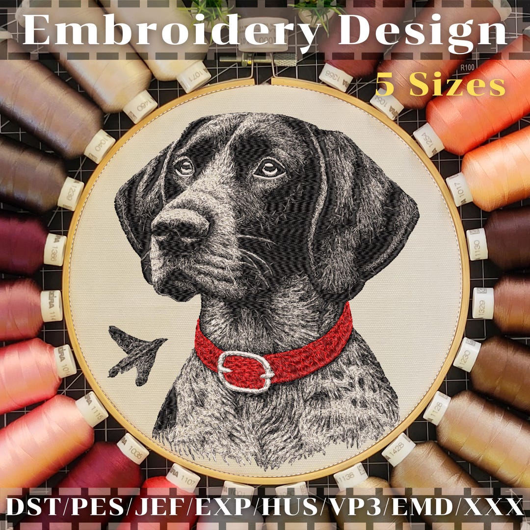 Pointer Dog Machine Embroidery Design – Digital Dog Emb – Dog ...