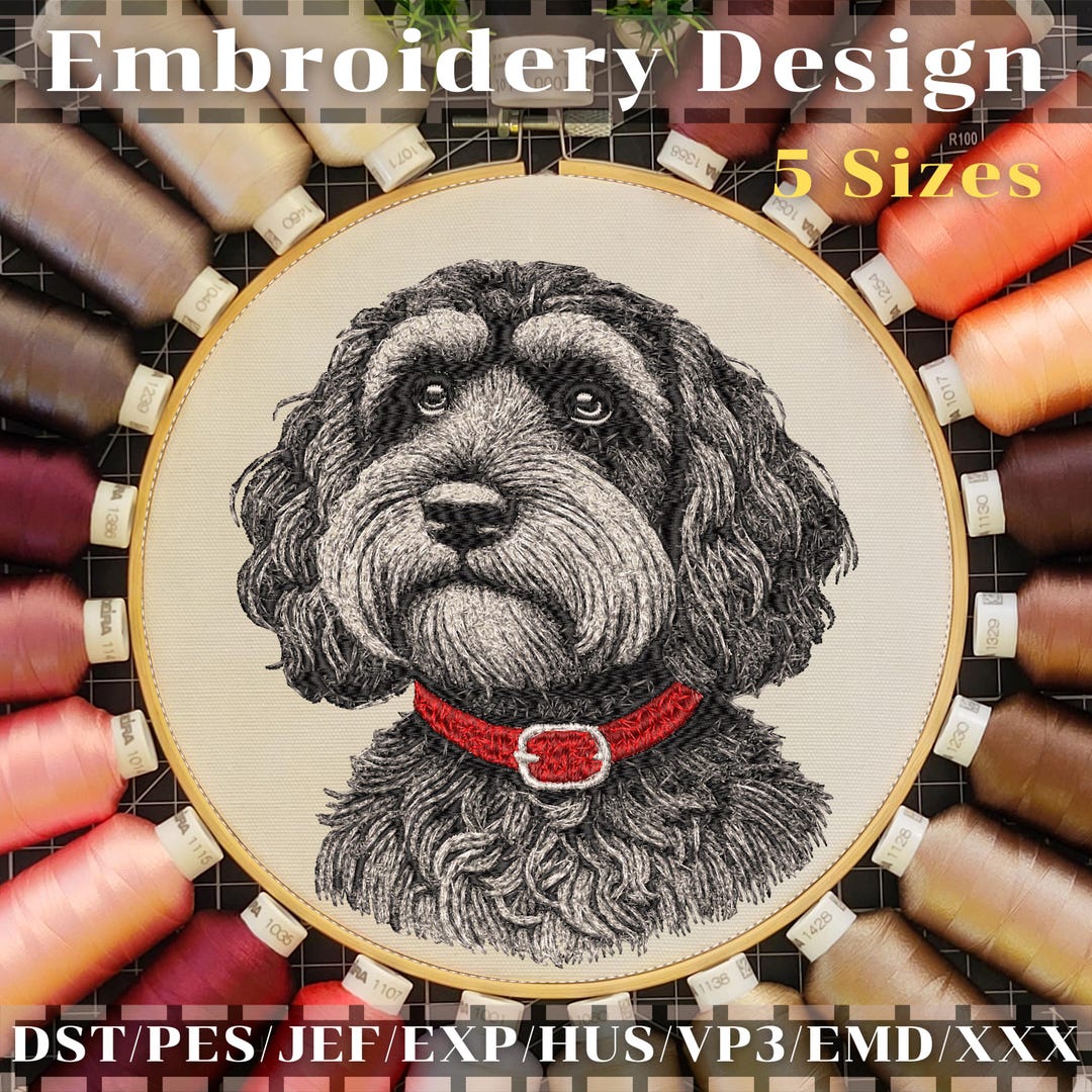 Cockapoo Dog Machine Embroidery Design – Digital Dog Emb – Dog ...