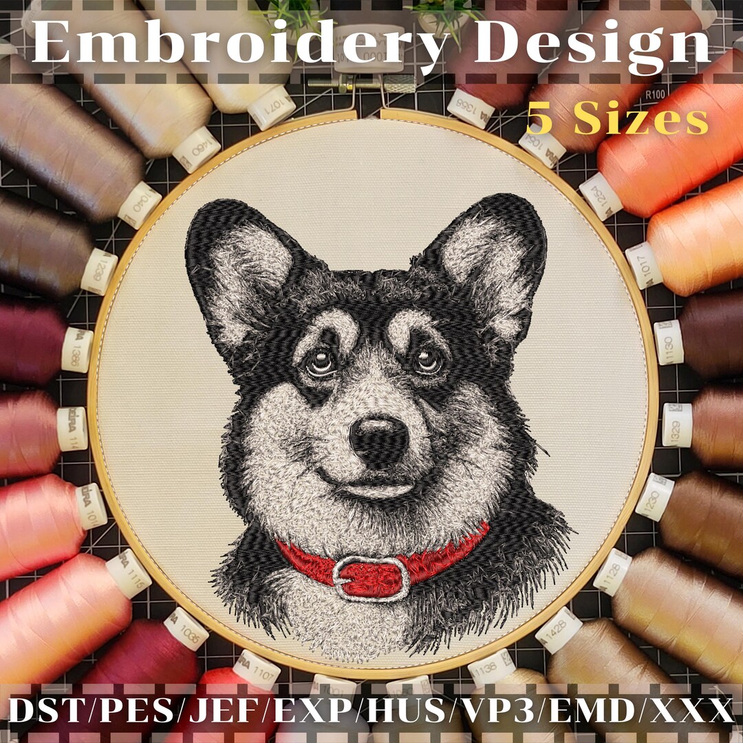 Welsh Corgi Machine Embroidery Design: 5 Sizes (instant Download) - Etsy