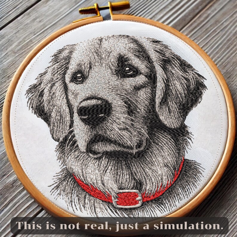 Golden Retriever Dog Machine Embroidery Design – Digital Dog Emb – Dog ...