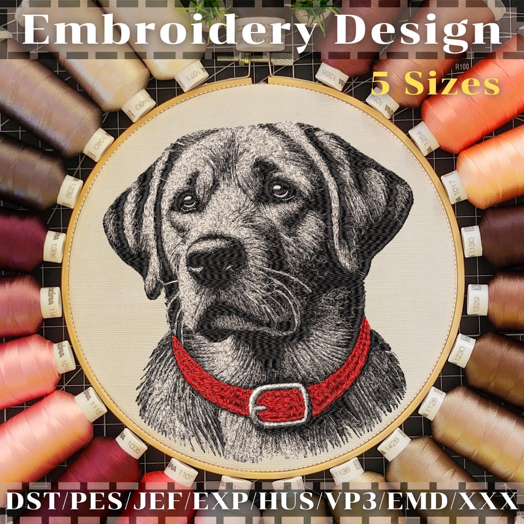 Labrador Dog Machine Embroidery Design – Digital Dog Emb – Dog ...