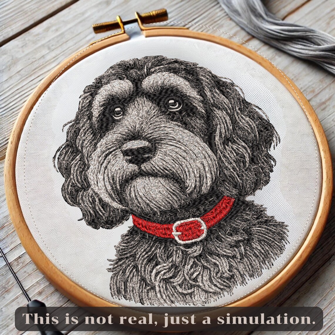 Cockapoo Dog Machine Embroidery Design: 5 Sizes (instant Download) - Etsy