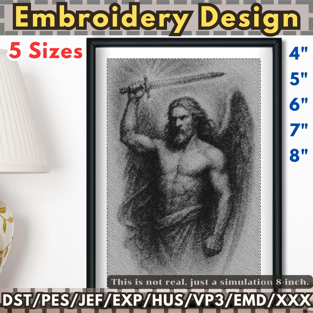 Tyr Embroidery Design – Norse God of Courage & War, Photo Stitch 1 ...