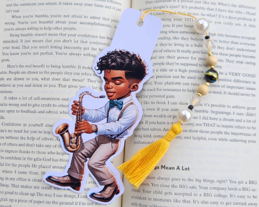 Jazz Man Laminated Bookmark-custom Bookish Gifts for Her-cute Handmade ...