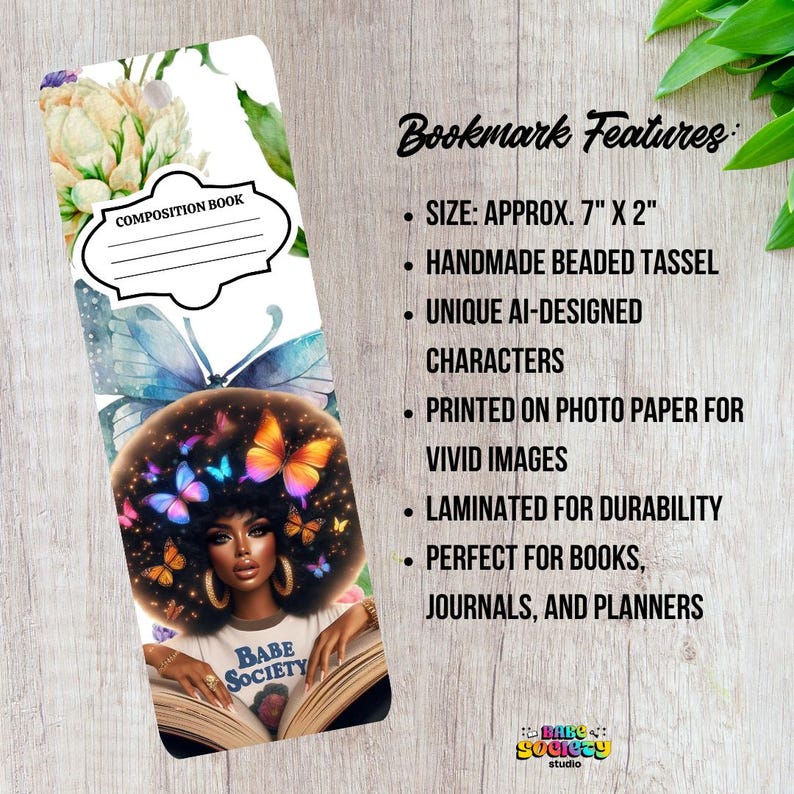 Enchanted by Erykah-laminated Bookmark-bookish Gifts for Her-cute ...