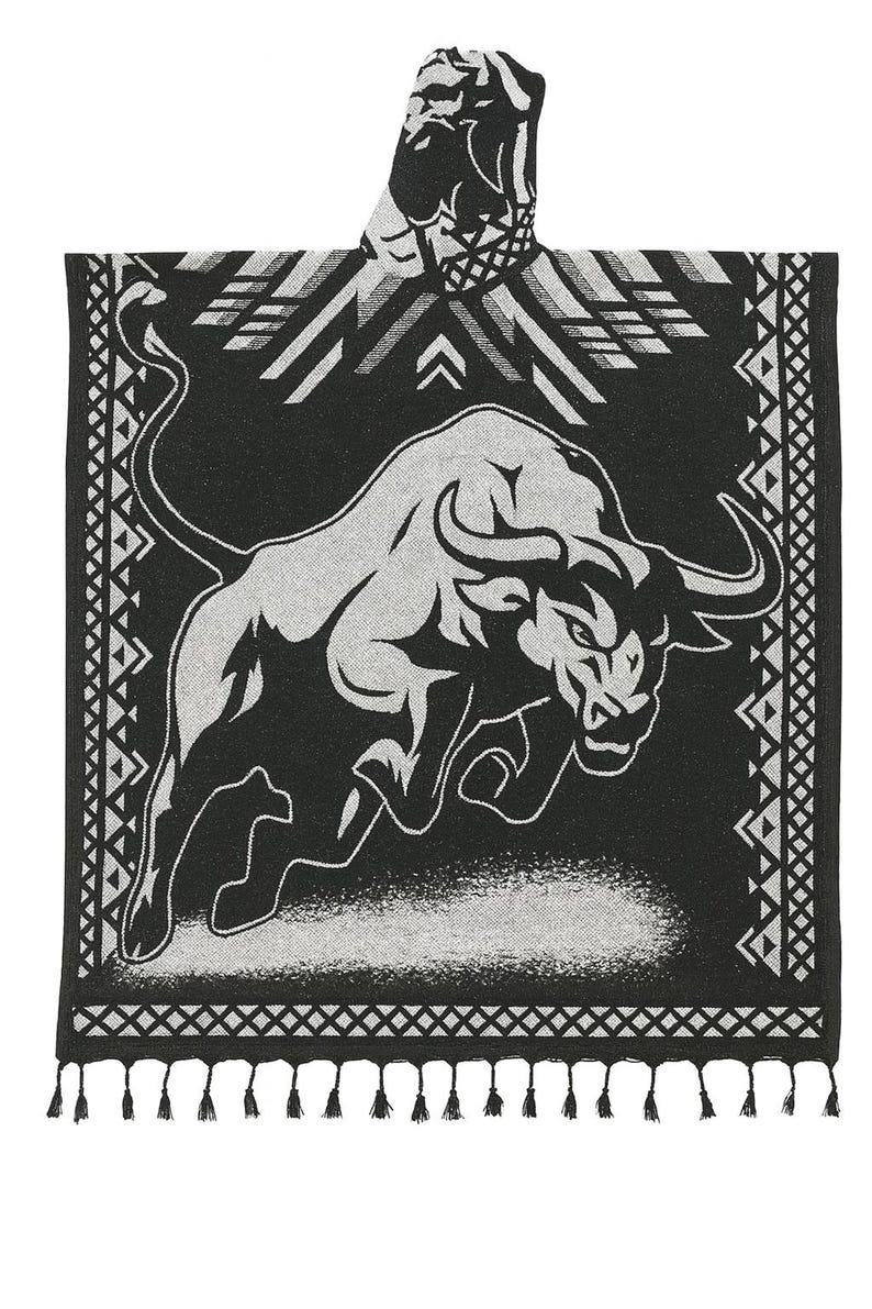 Novedades Cari Mexican Poncho Deer-venado– Handmade Sarape Poncho Adult ...