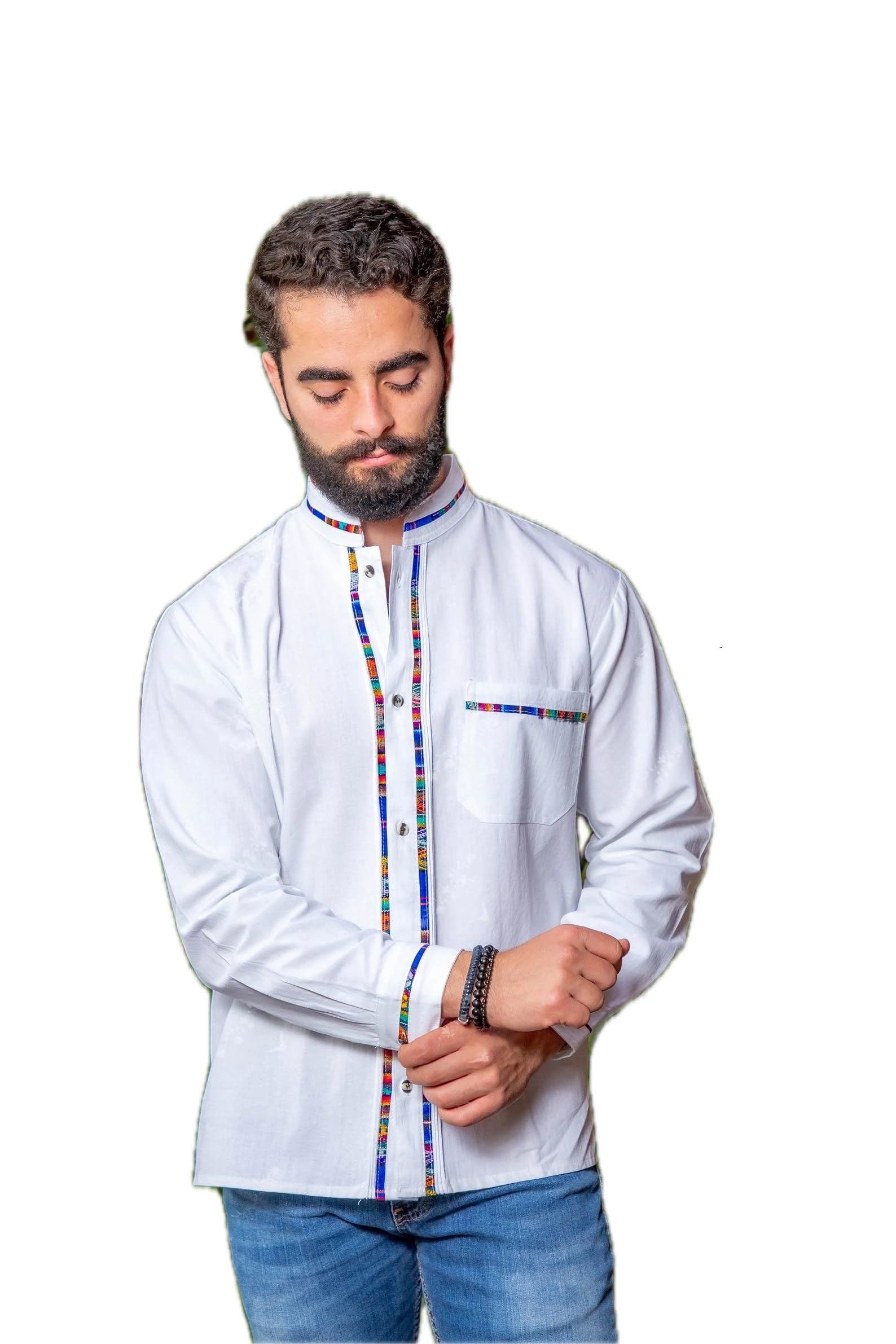Men's Long Sleeve Mexican Guayabera Shirts Made in Mexico, Multiple ...