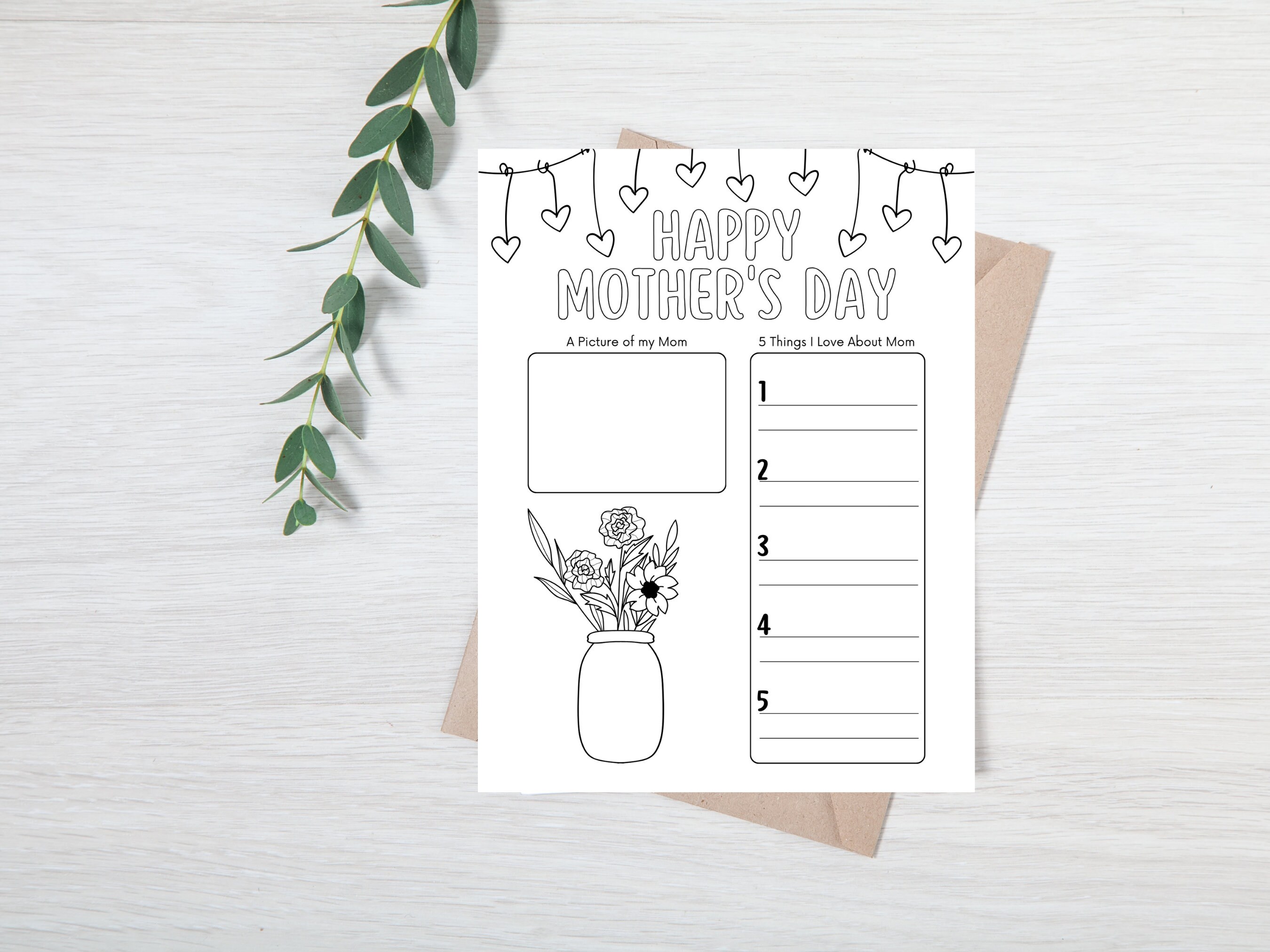 Mother's Day Coloring Sheet, Mother's Day Questionnaire, All About Mom ...