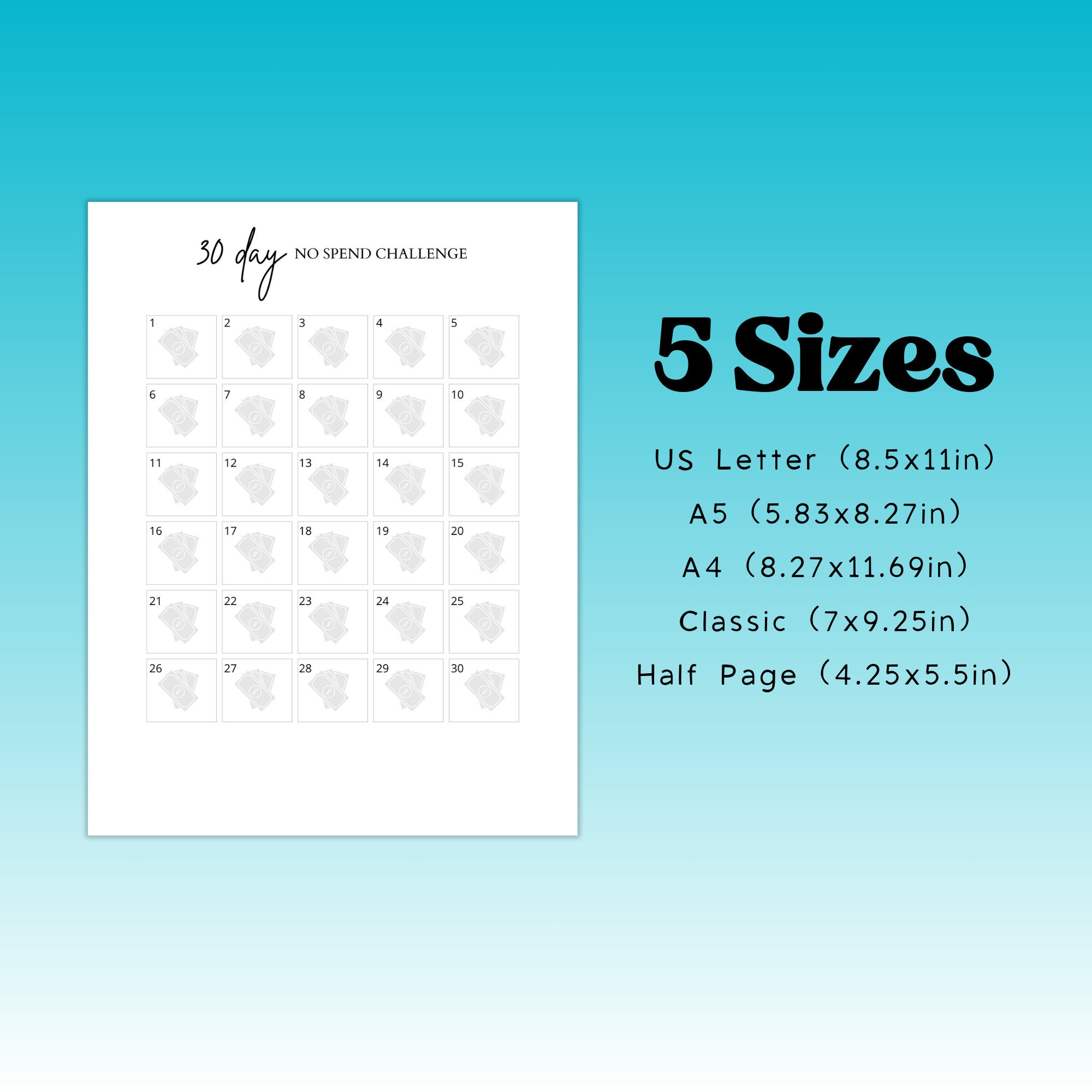 Budget Planner Printables, Savings Tracker Printable, Money Saving ...