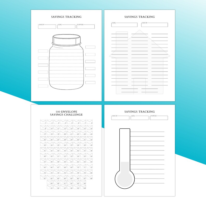 Budget Planner Printables, Savings Tracker Printable, Money Saving ...