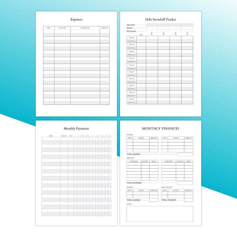Budget Planner Printables, Savings Tracker Printable, Money Saving ...
