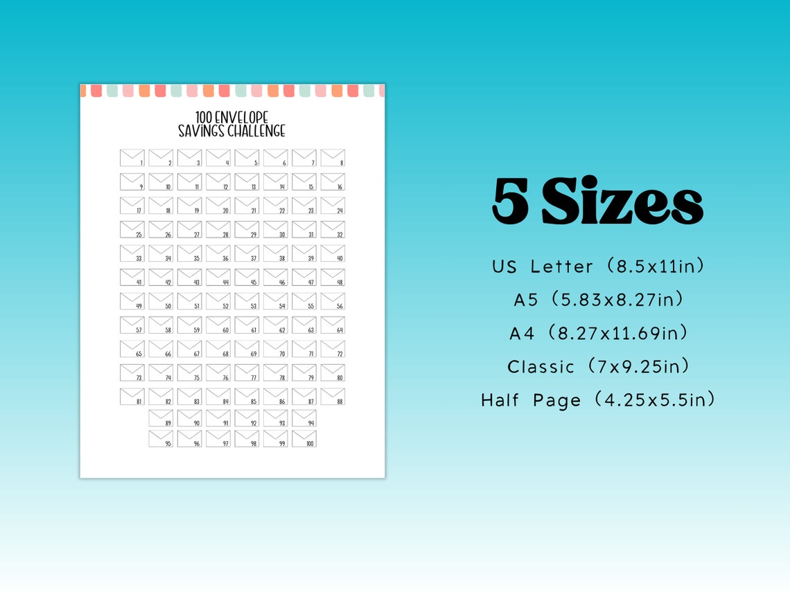 Savings Tracker Printable, Money Saving Challenge, Expense Tracker ...