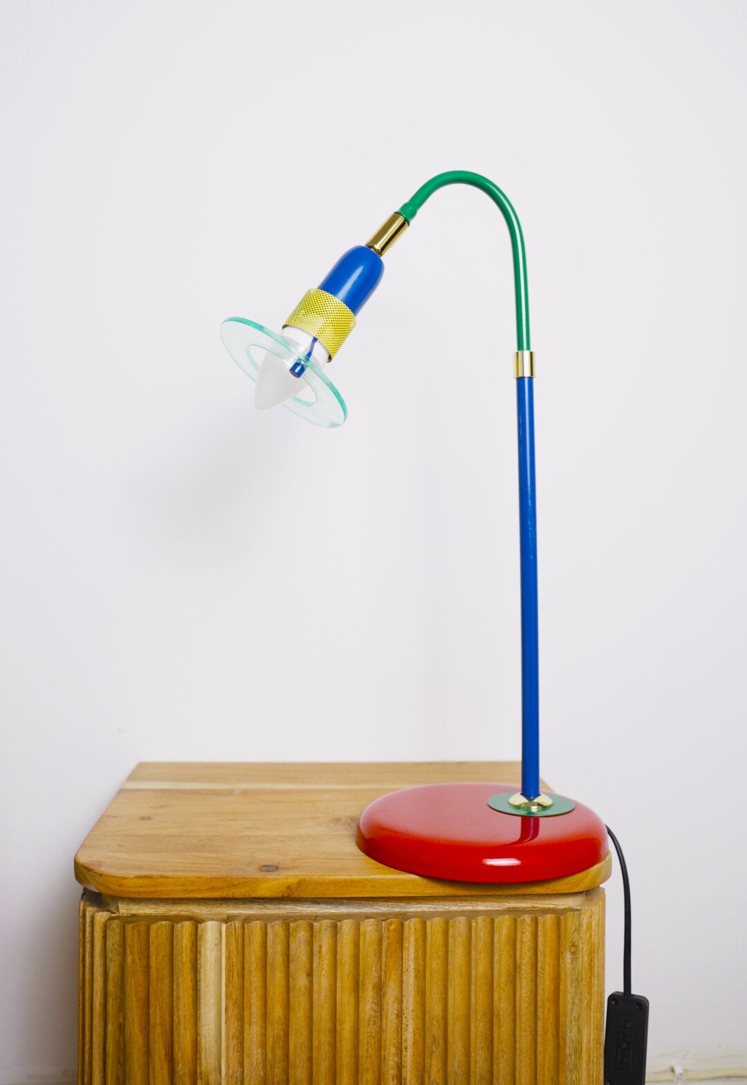 Memphis Design Group Style Desk Lamp: 1980s Postmodern Multicolor Table ...