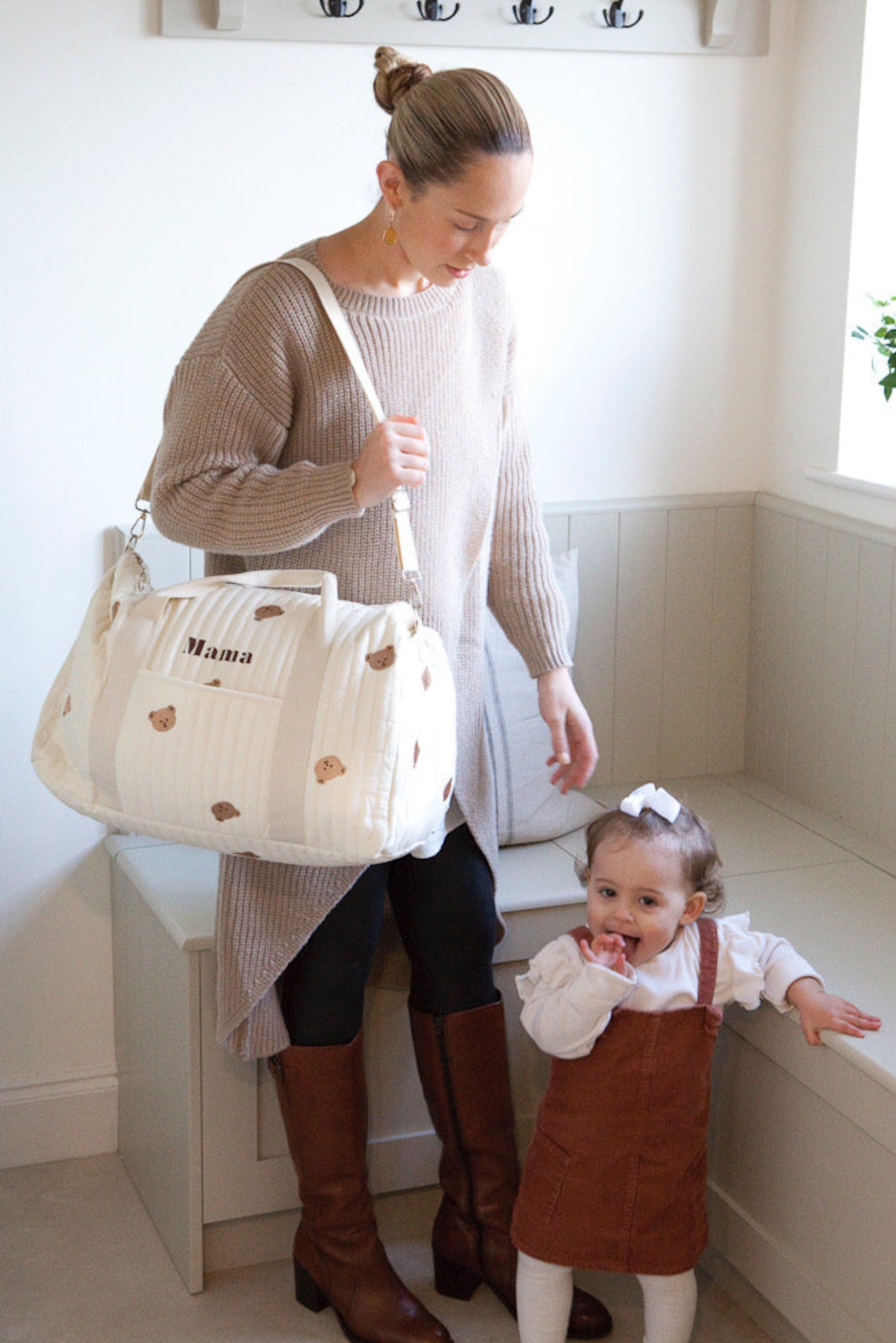 Matching Mama & Baby Bag | Newborn Hospital Organiser | Nursery Bag ...