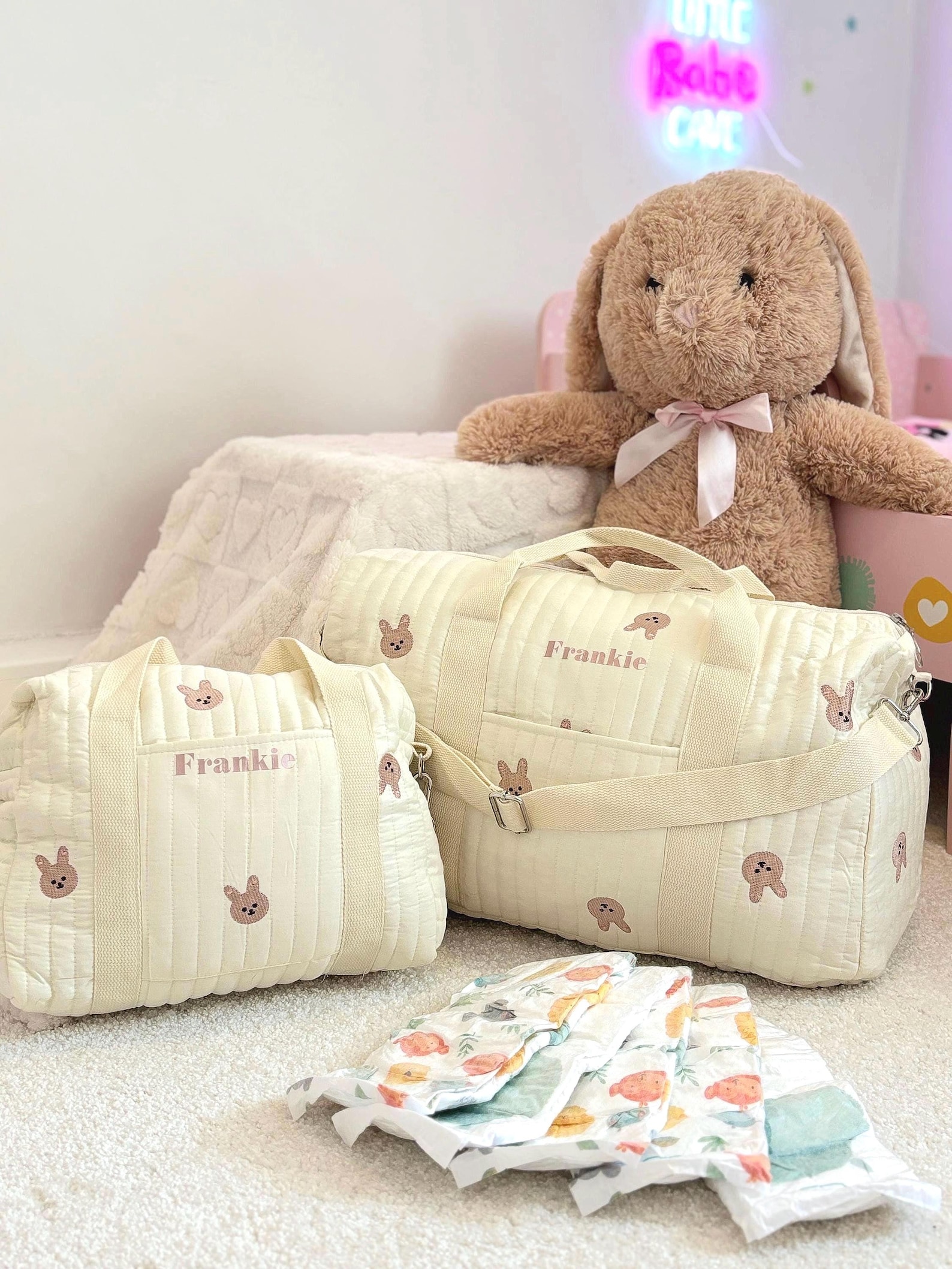 Matching Mama & Baby Bag | Newborn Hospital Organiser | Nursery Bag ...