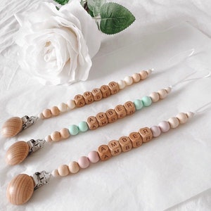 Personalised Dummy Clip | Pacifier Clip | Baby Newborn Gift | Girl Boy ...