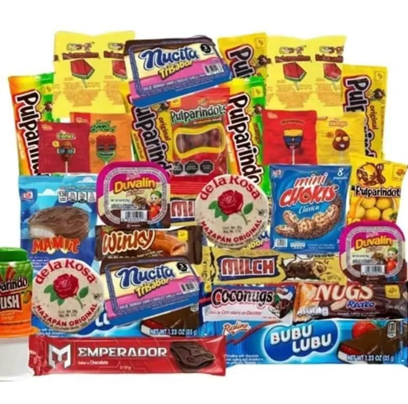 Authentic Mexican Snack Box, Sweet and Spicy, Candy Mix, Chocolate ...