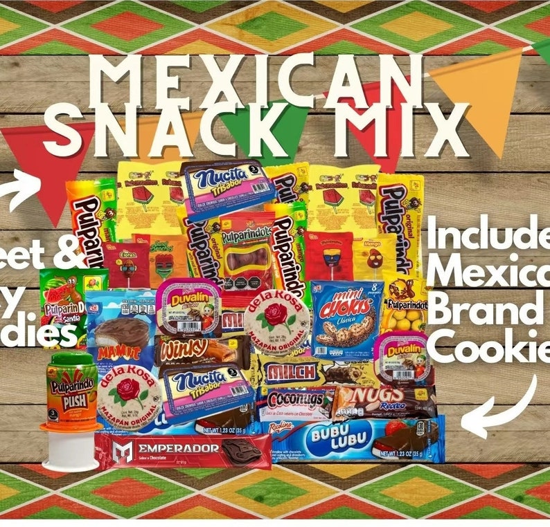 Authentic Mexican Snack Box, Sweet and Spicy, Candy Mix, Chocolate ...