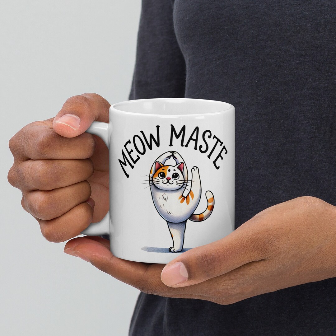 Meowmaste Funny Cat Meme Mug Design on Both Sides Unique Gift for Best ...