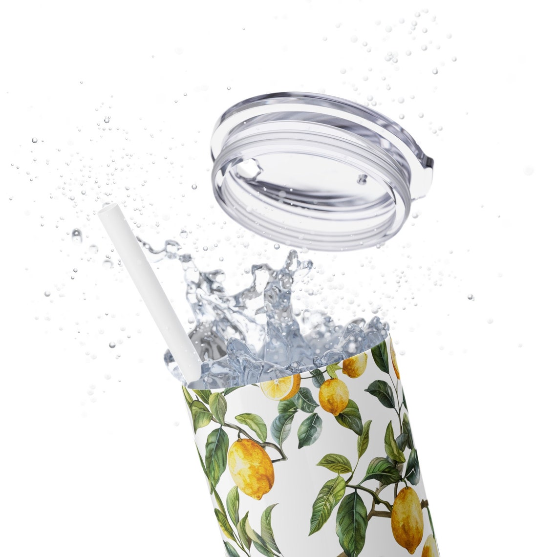 Lemon Tumbler Summer Lemon Tree Skinny Tumbler Gift for Friend Lemon ...
