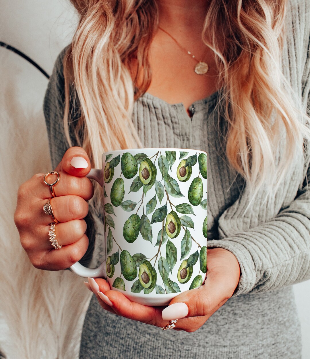 Avocado Coffee Mug Avocado Tree Mug Gift for Friend Avocado Teacup Gift ...