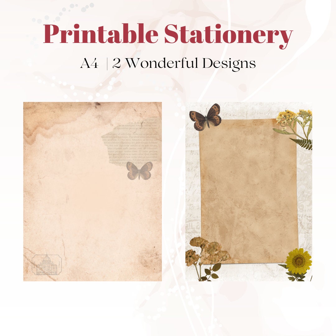 Love Letter, Love Writing Paper, Printable Stationery Paper, Valentine ...