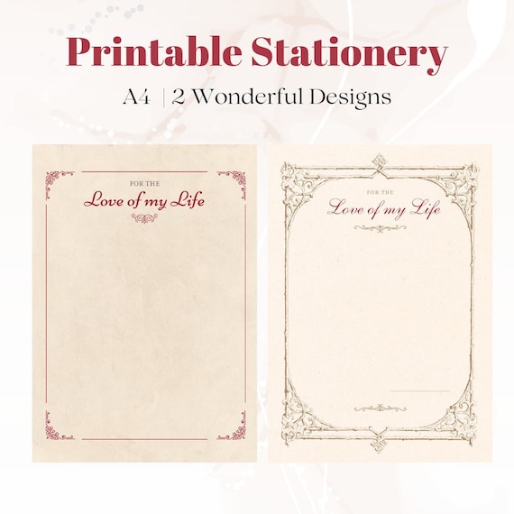 Printable Love Stationery