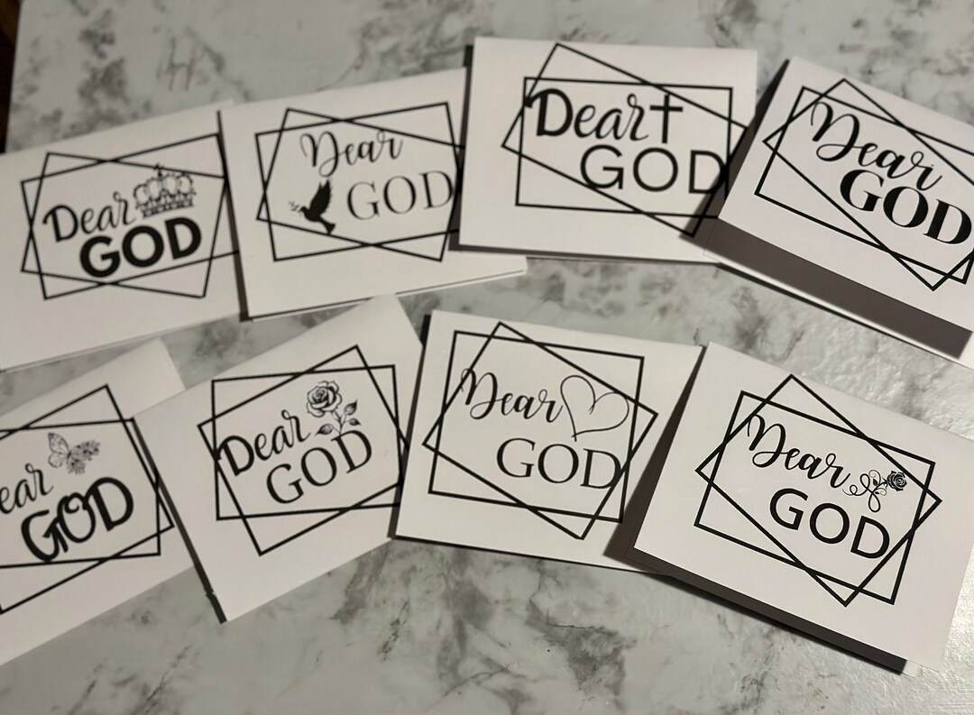 Dear God Prayer Cards set of 8 Designs - Etsy