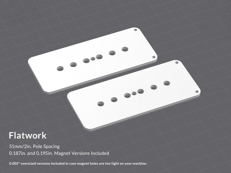 Jazzmaster Style Single Coil Pickup Cover and Flatwork CAD Models for ...