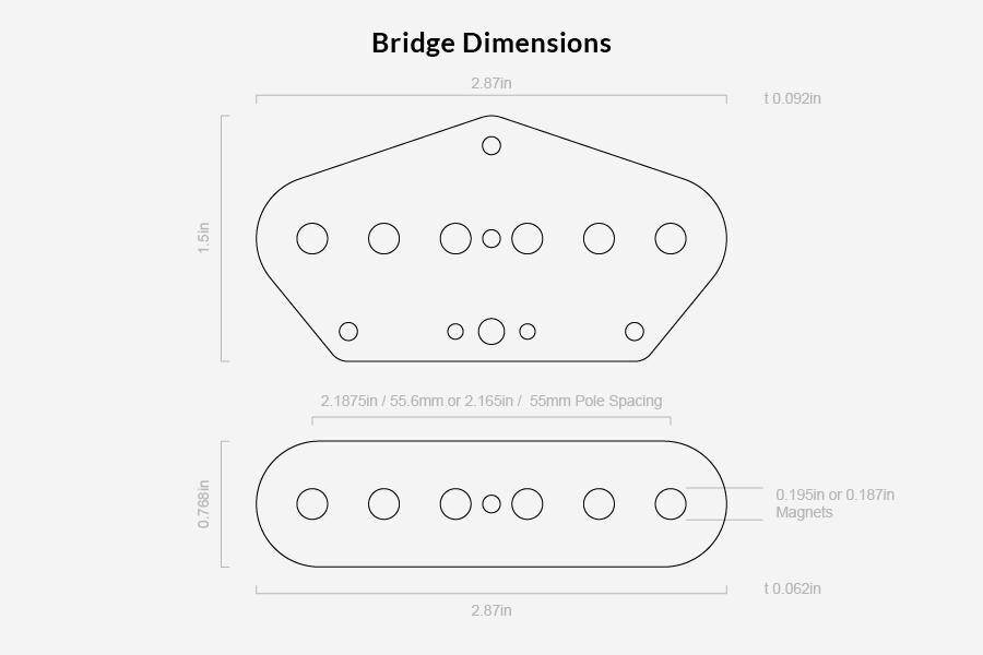 Tele Style Single Coil Pickup Flatwork CAD Models for 3D Printer, CNC ...