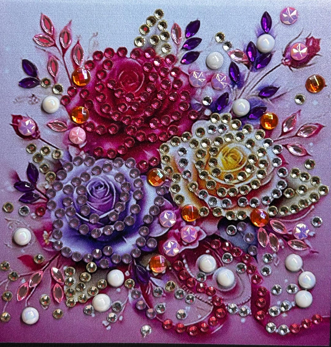 Completed Diamond Art Memo/sticky Note Holder - Etsy