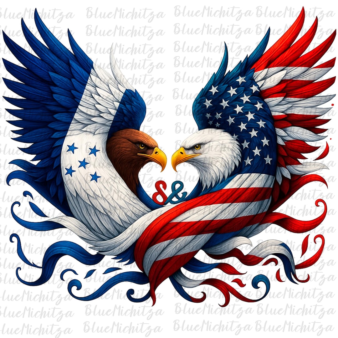 Digital Honduras USA Eagles Flags Honduranamerican Patriotic Honduras ...