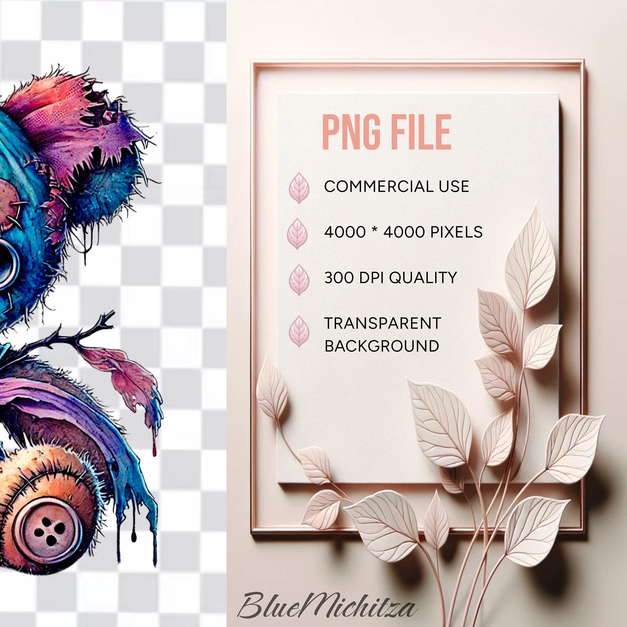 Tattered Teddy Bear Png for Colorful Sublimate Design, Png for Shirt ...