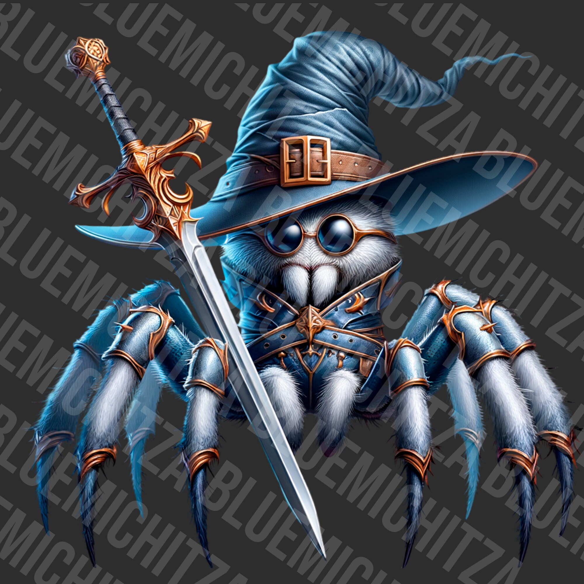 Armored Spider Warrior PNG for Sublimation HD Clipart for Fantasy ...