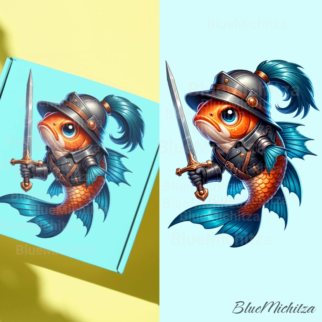 Armored Sea Knight PNG for Sublimation, for T-shirts, Mugs, Cricut ...