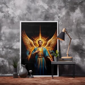 Archangel Raziel Art for Printing, Spiritual Guardian, Celestial Wisdom ...