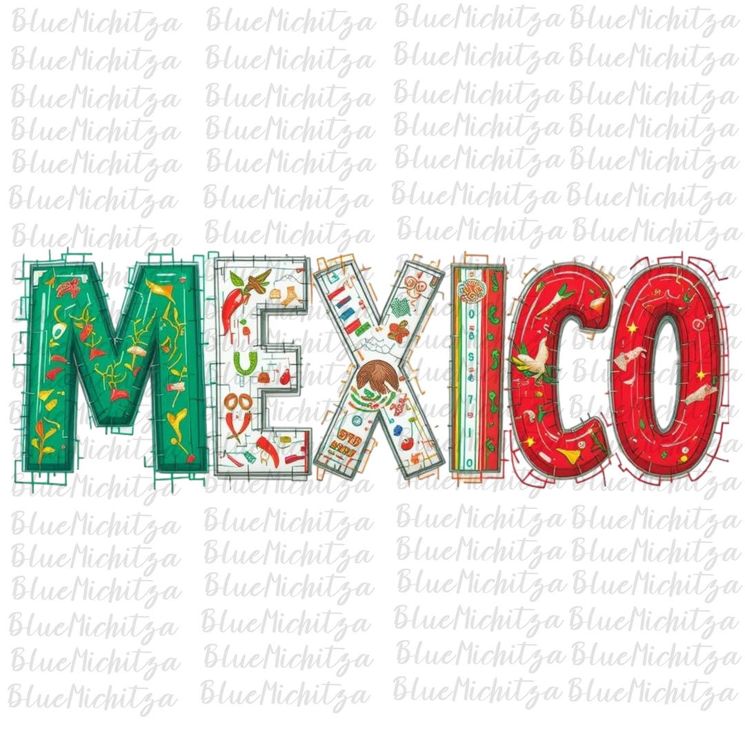 Mexico Doodle Distressed Serape Letters PNG Colorful Stripes Font Font ...