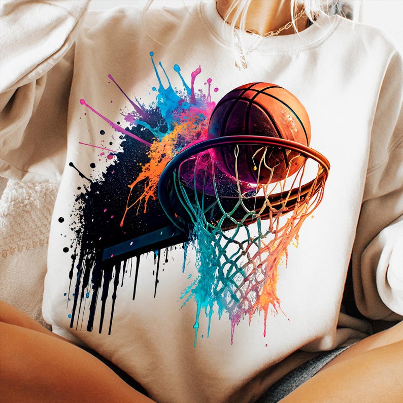 Basketball Drip PNG Neon Graffiti Basketball Drip PNG Basketball T ...